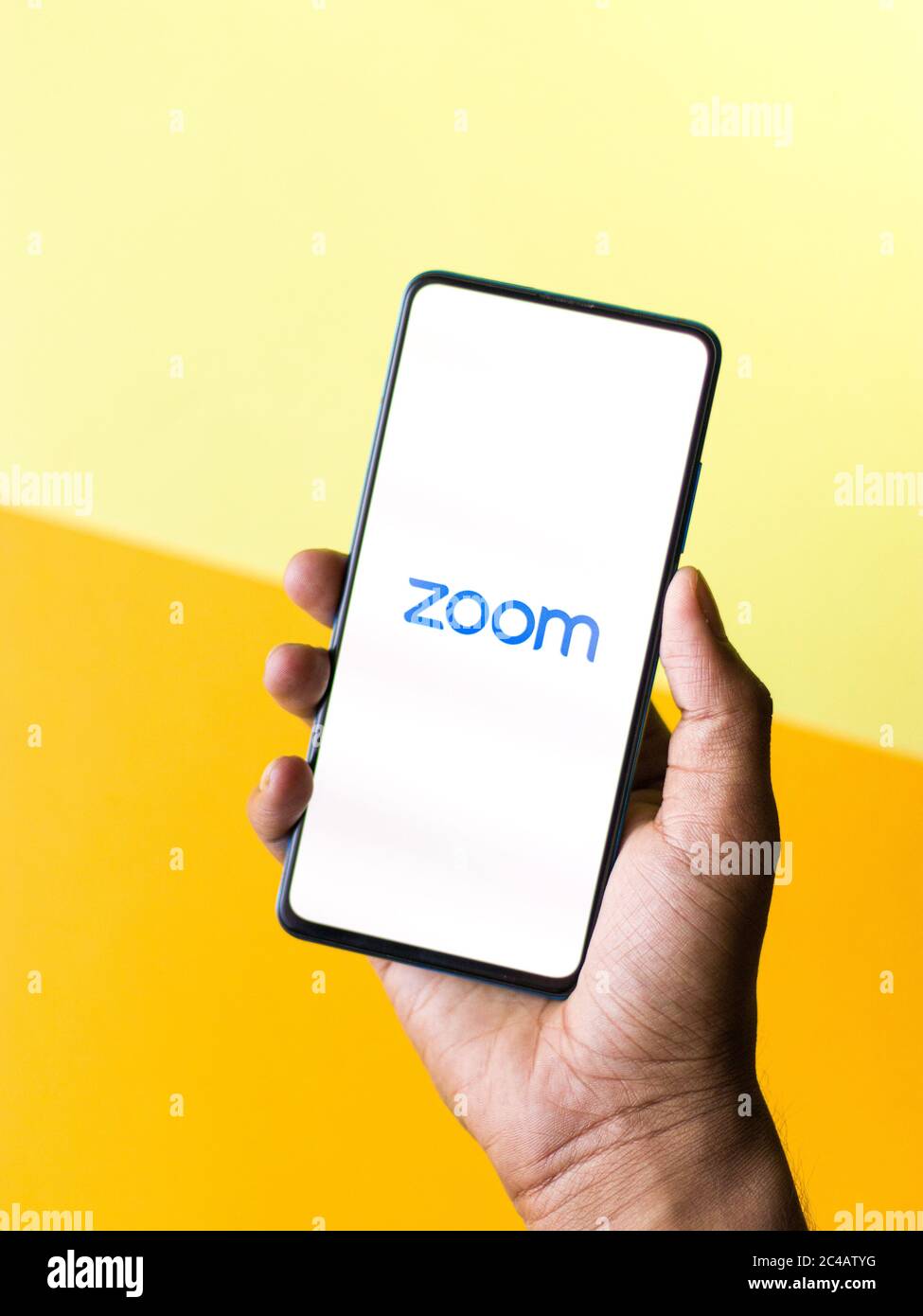 Assam, india - April 21, 2020 : Zoom mobile app logo - a popular video ...