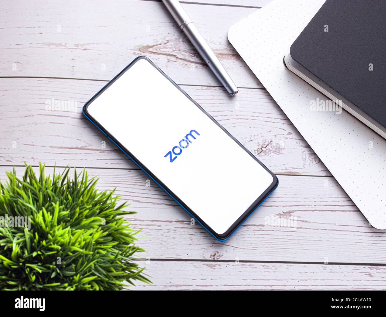 Assam, india - April 21, 2020 : Zoom mobile app logo - a popular video ...