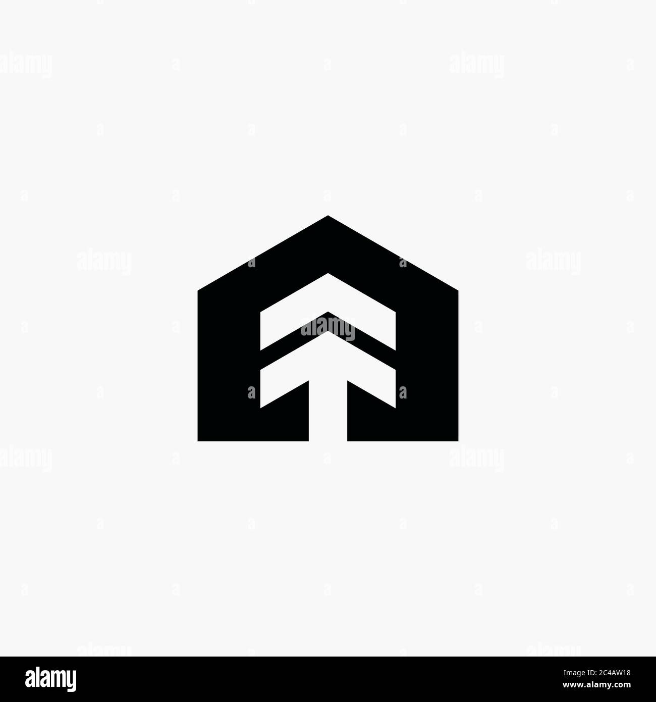 home building arrow logo vector eps Stock Vector Image & Art - Alamy