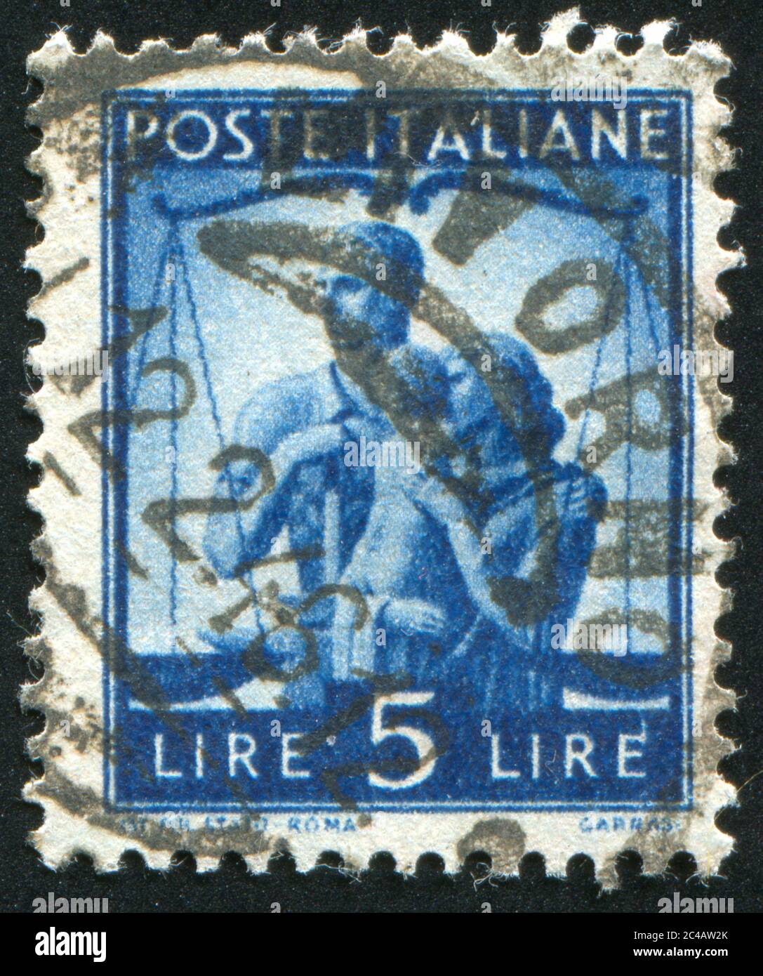 ITALY - CIRCA 1945: stamp printed by Italy, shows United Family and ...