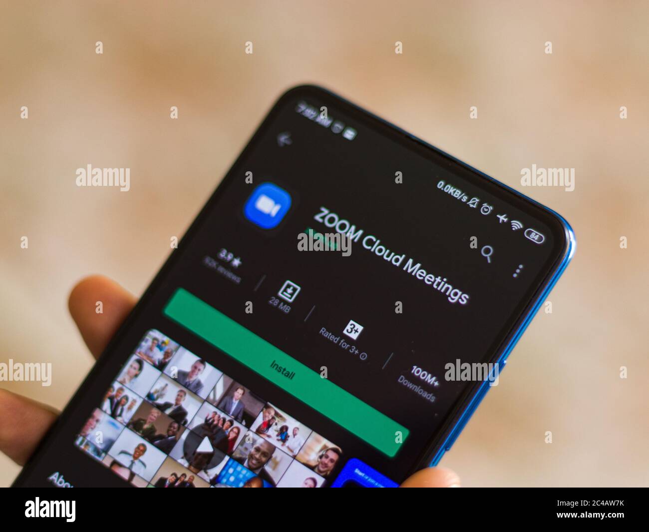 Assam, india - April 21, 2020 : Zoom mobile app logo - a popular video ...