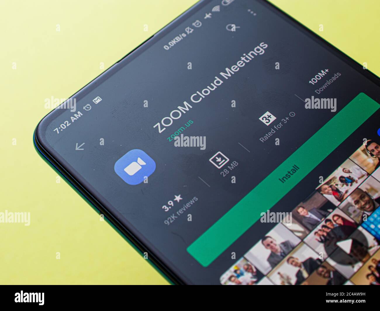 Assam, india - April 21, 2020 : Zoom mobile app logo - a popular video ...