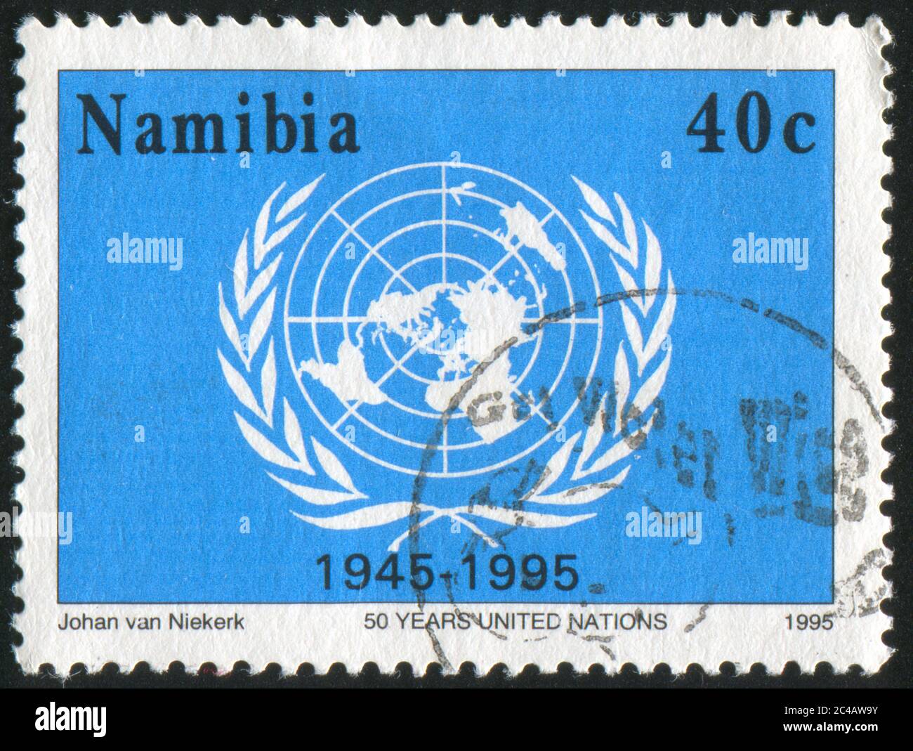 NAMIBIA - CIRCA 1995: stamp printed by Namibia, shows United Nations ...