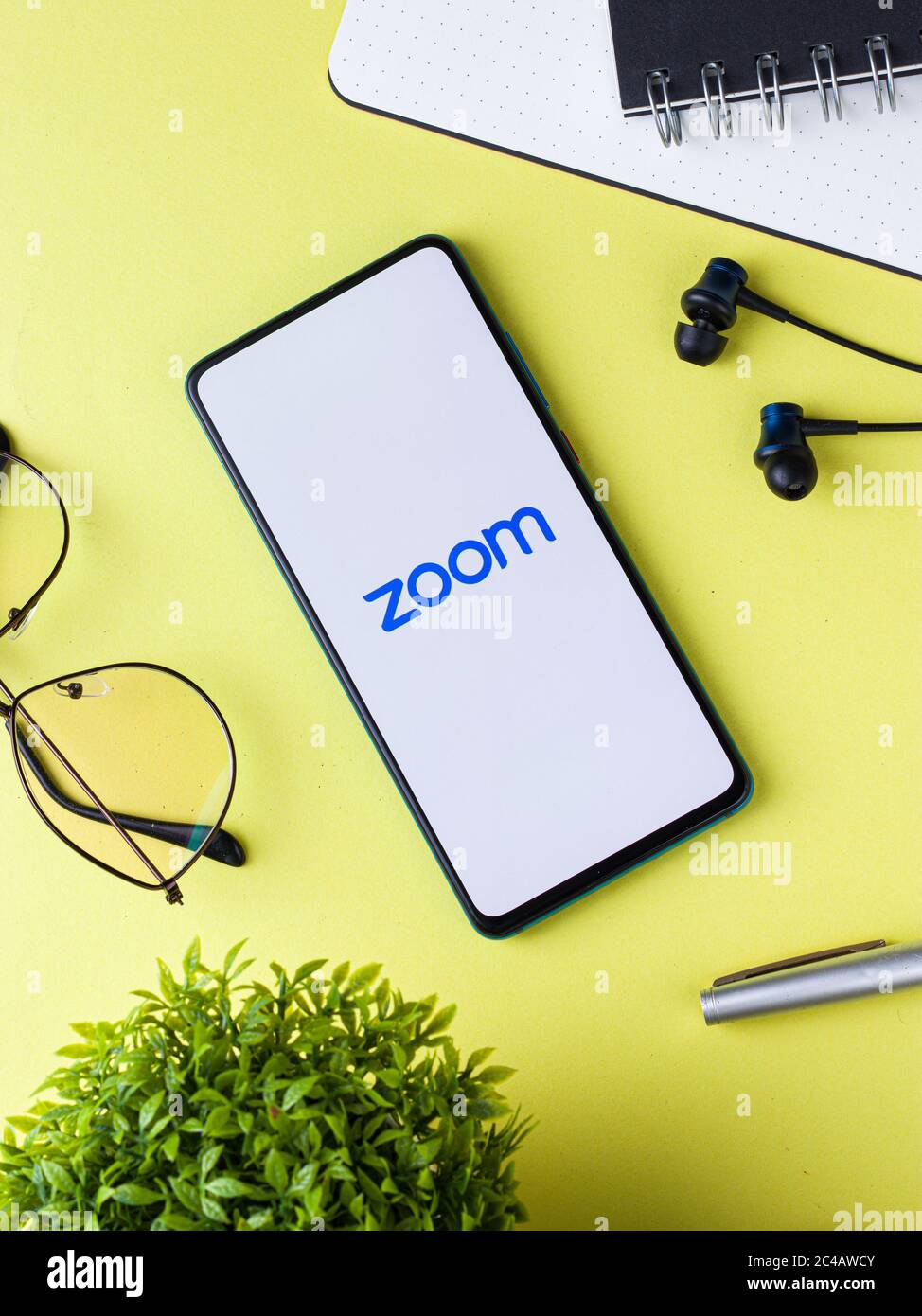 Assam, india - April 21, 2020 : Zoom mobile app logo - a popular video ...