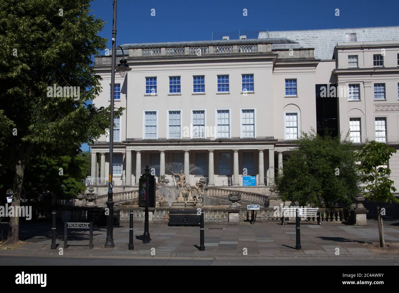 A view of Neptune's Fountain and The Promenade in Cheltenham ...