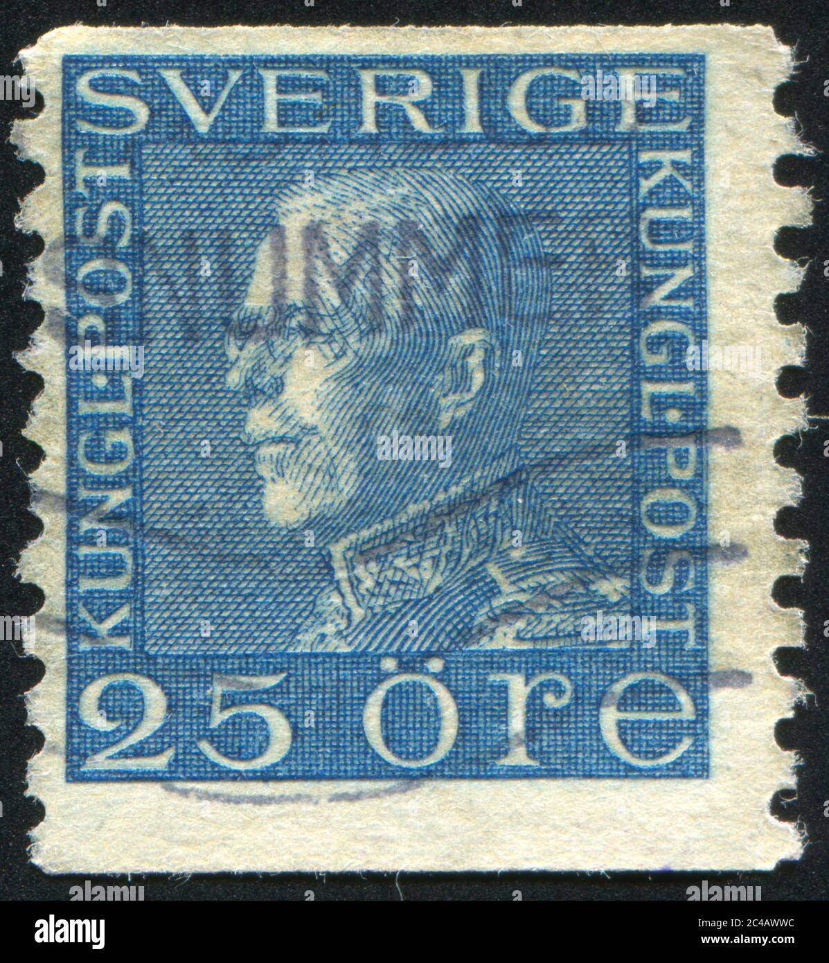 SWEDEN - CIRCA 1939: stamp printed by Sweden, shows King Gustaf V ...