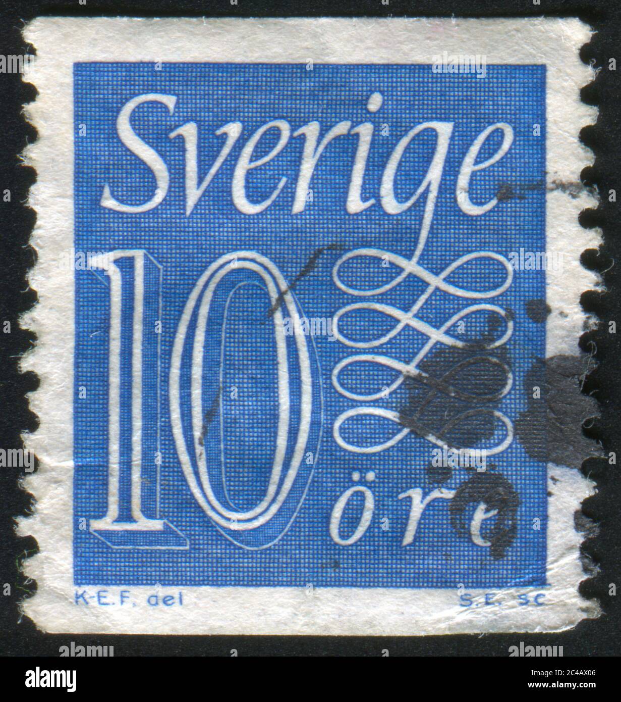 SWEDEN - CIRCA 1961: stamp printed by Sweden, shows Numeral, circa 1961 ...