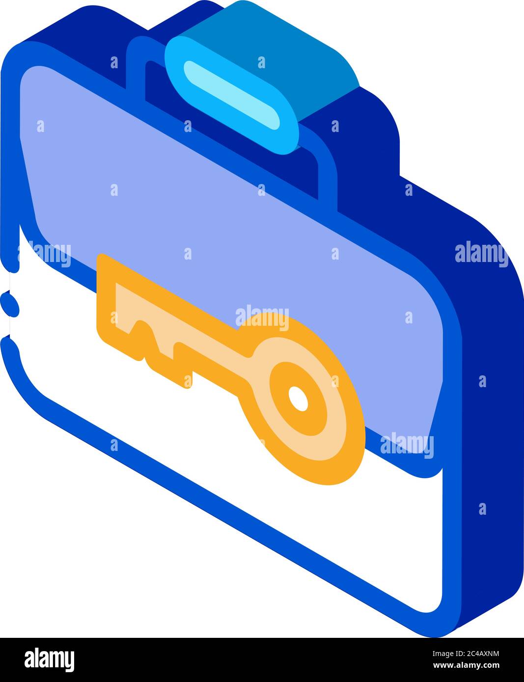 case and key isometric icon vector illustration Stock Vector Image ...