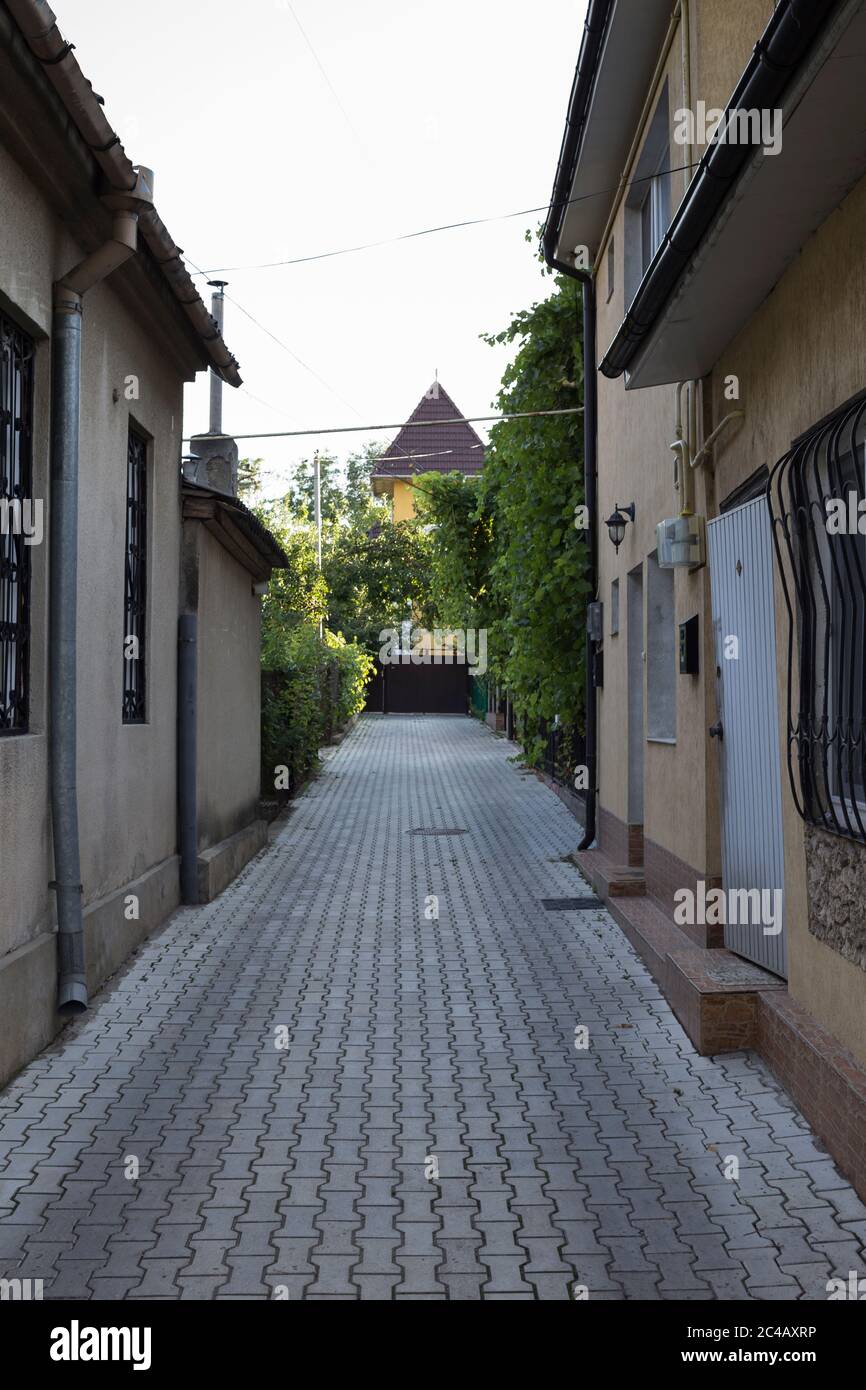 Amazing urban landscape. Old street in Moldavian capital Chisinau Stock ...