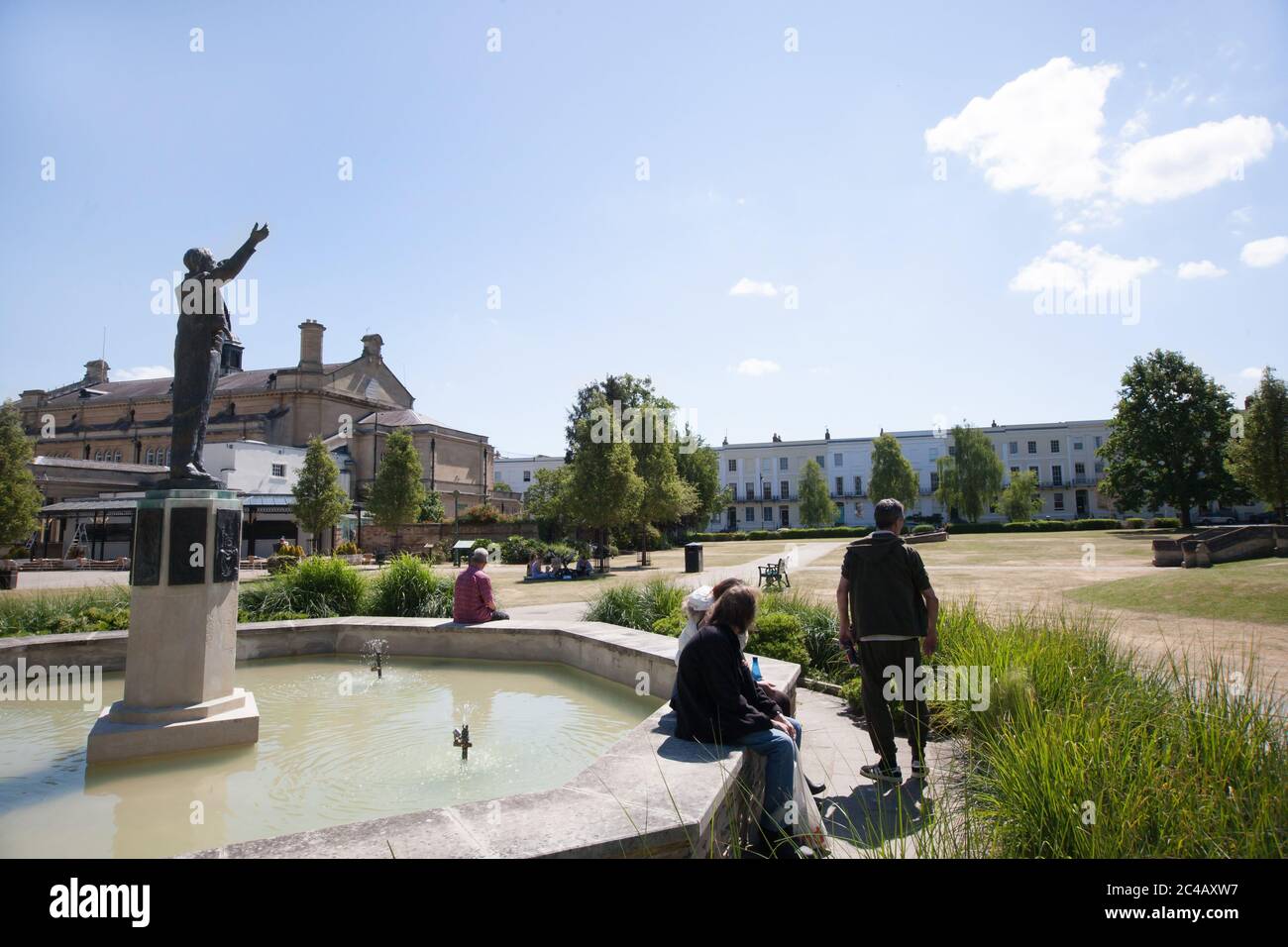 The Imperial Gardens with the statue of Gustav Holst in Cheltenham ...