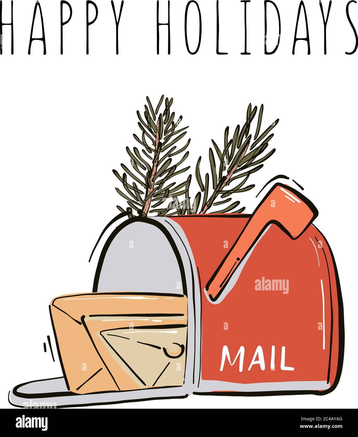 Postbox letter for santa Stock Vector Images - Alamy