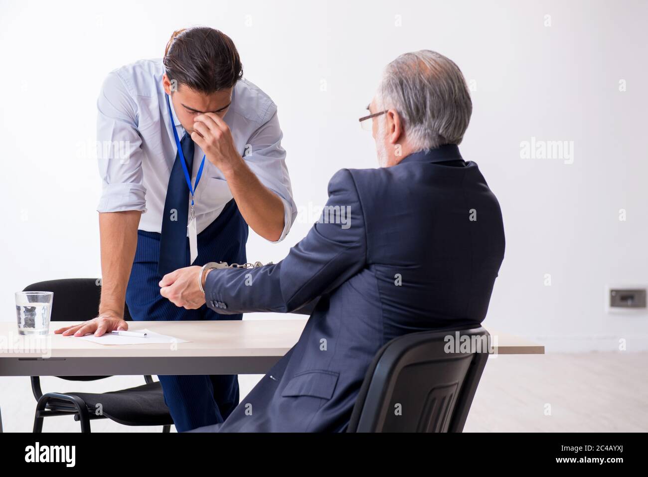 Jail Inmate Meeting With His Lawyer High Resolution Stock Photography ...