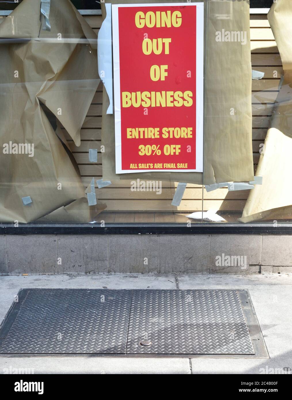 Red Sign In Store Window High Resolution Stock Photography and Images ...