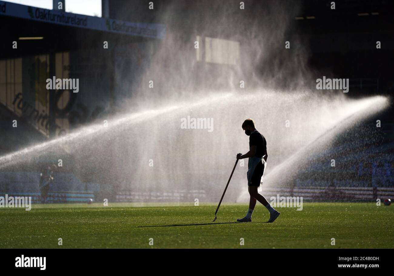 Football pitch sprinklers hi-res stock photography and images - Alamy