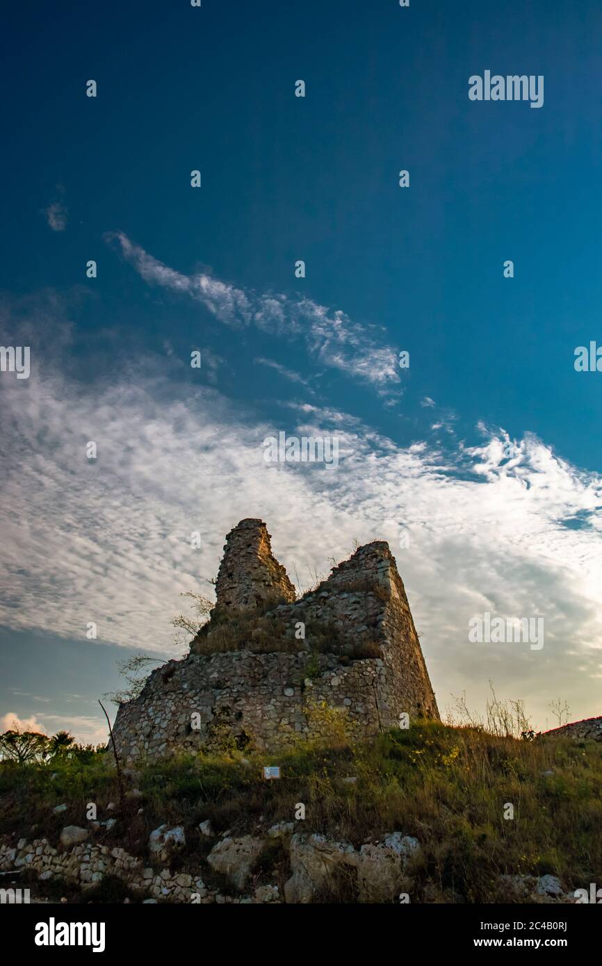 Ruin of an ancient watchtower Stock Photo - Alamy