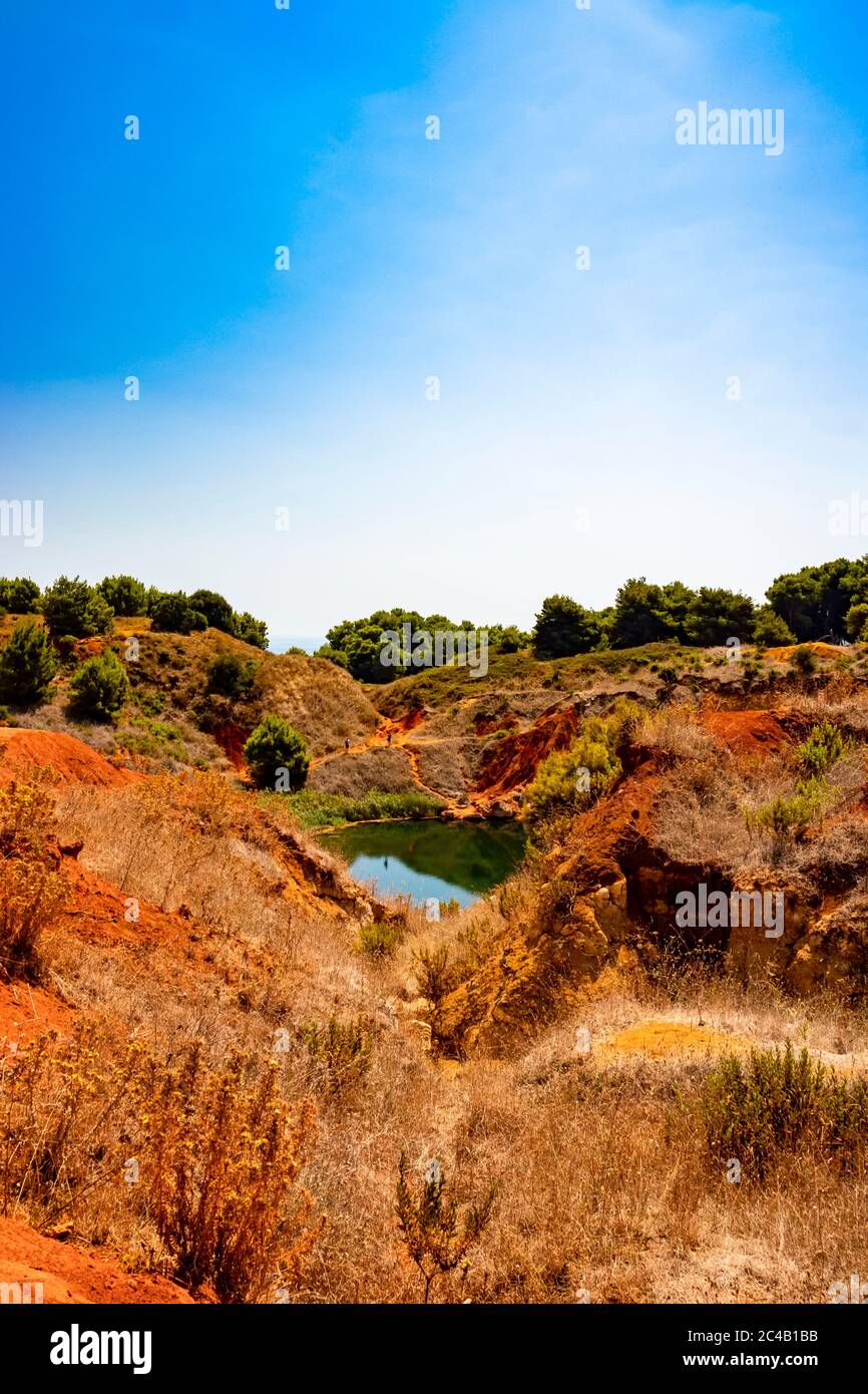 Quarry of bauxite in Otranto Stock Photo - Alamy