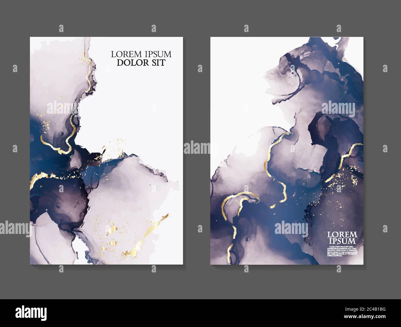 Marble navy watercolor Fluid art. Applicable for design covers ...