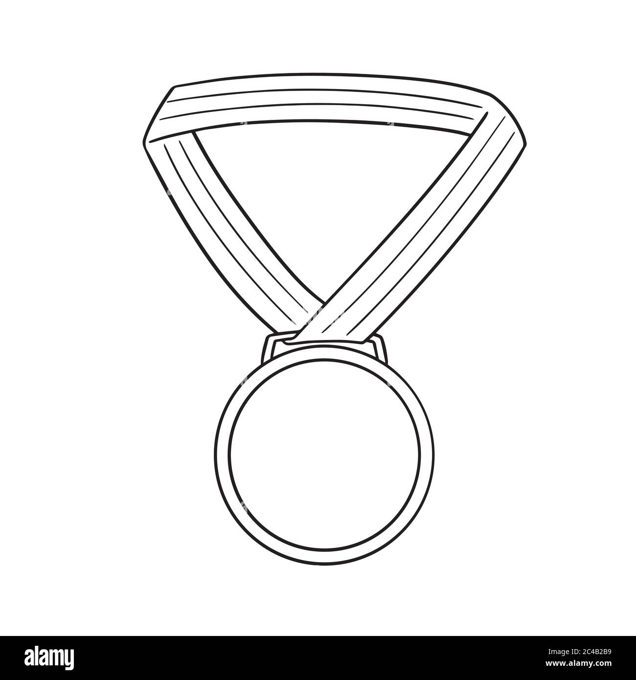 Gold medal vector metal Black and White Stock Photos & Images - Alamy