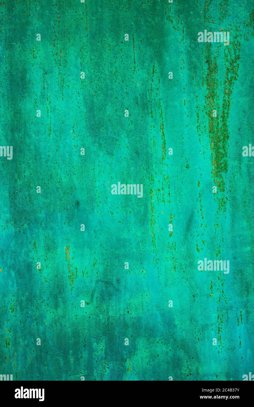 Bright green rusty painted metal texture Stock Photo - Alamy
