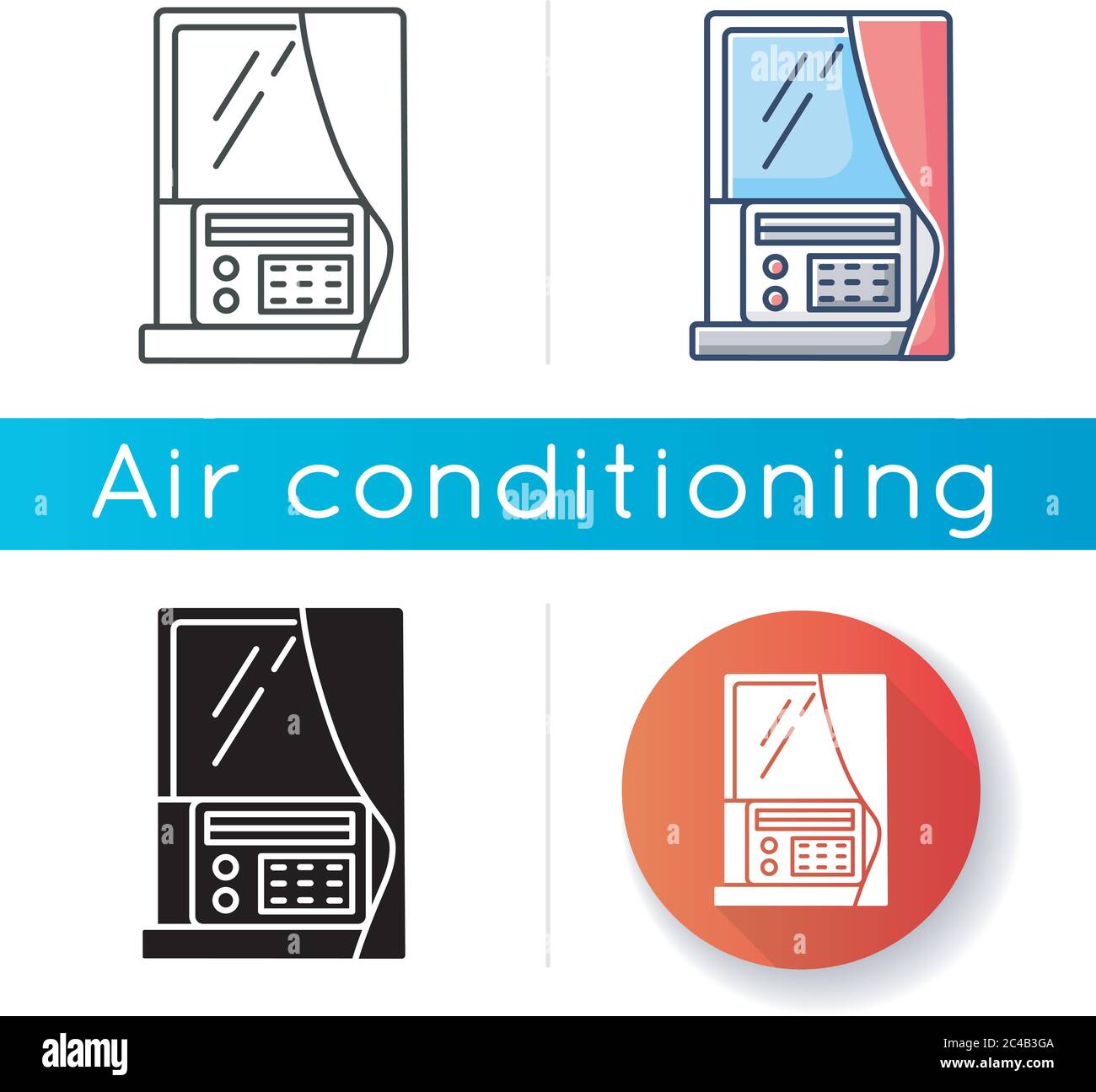 Window air conditioner icon Stock Vector Image & Art - Alamy