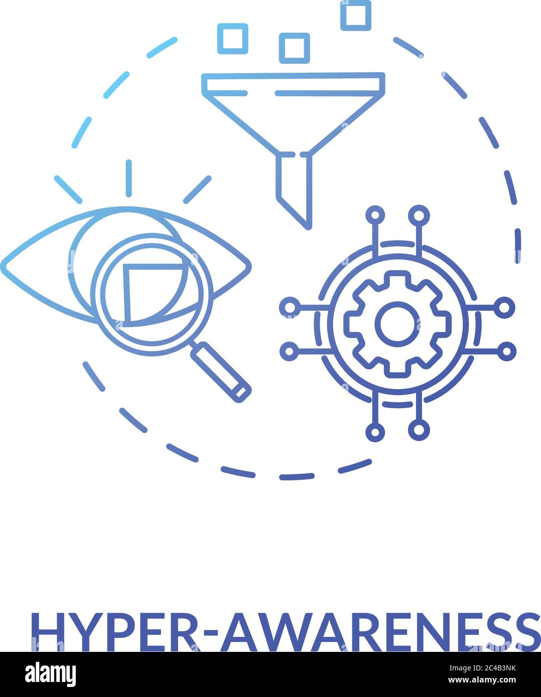Hyper awareness blue gradient concept icon Stock Vector Image & Art - Alamy