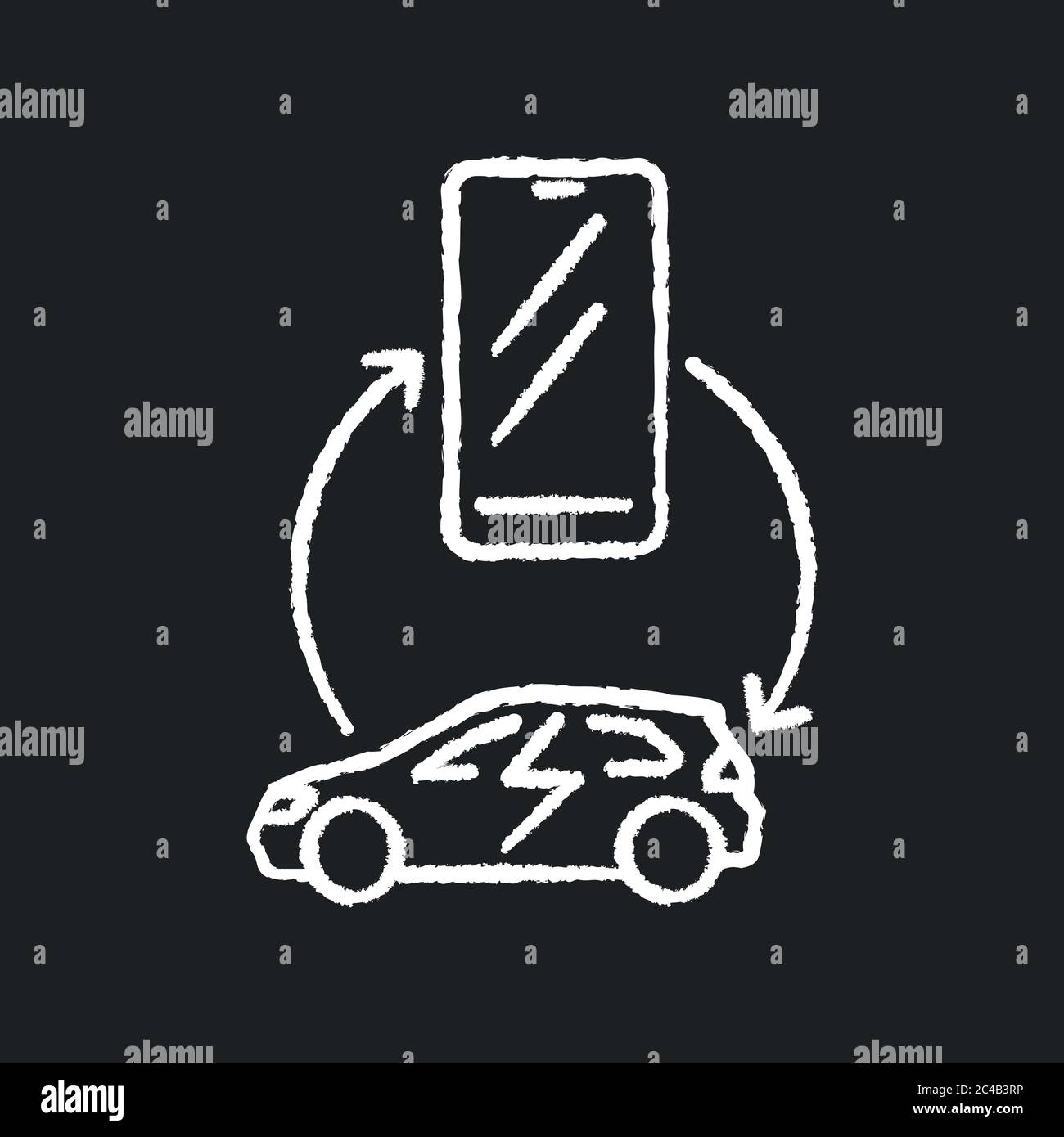 Black smartphone white nfc on symbol Stock Vector Images - Alamy