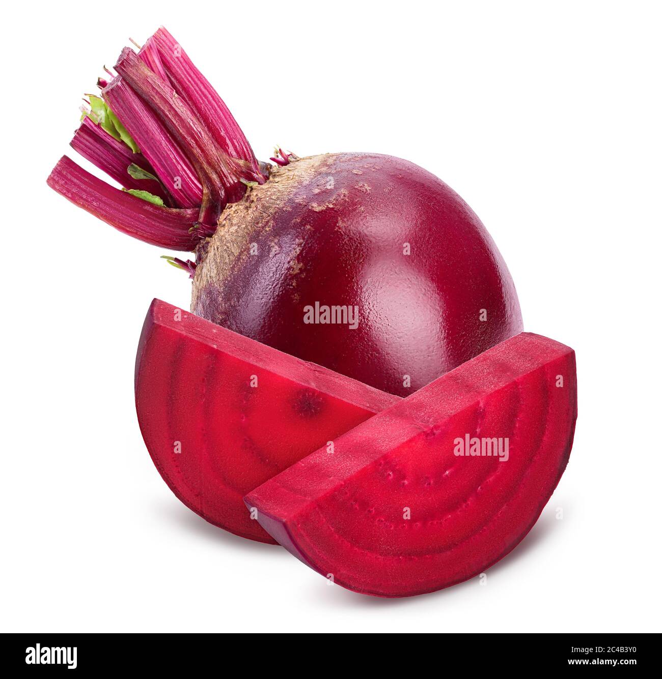 beetroot isolated on white background with clipping path and full depth ...