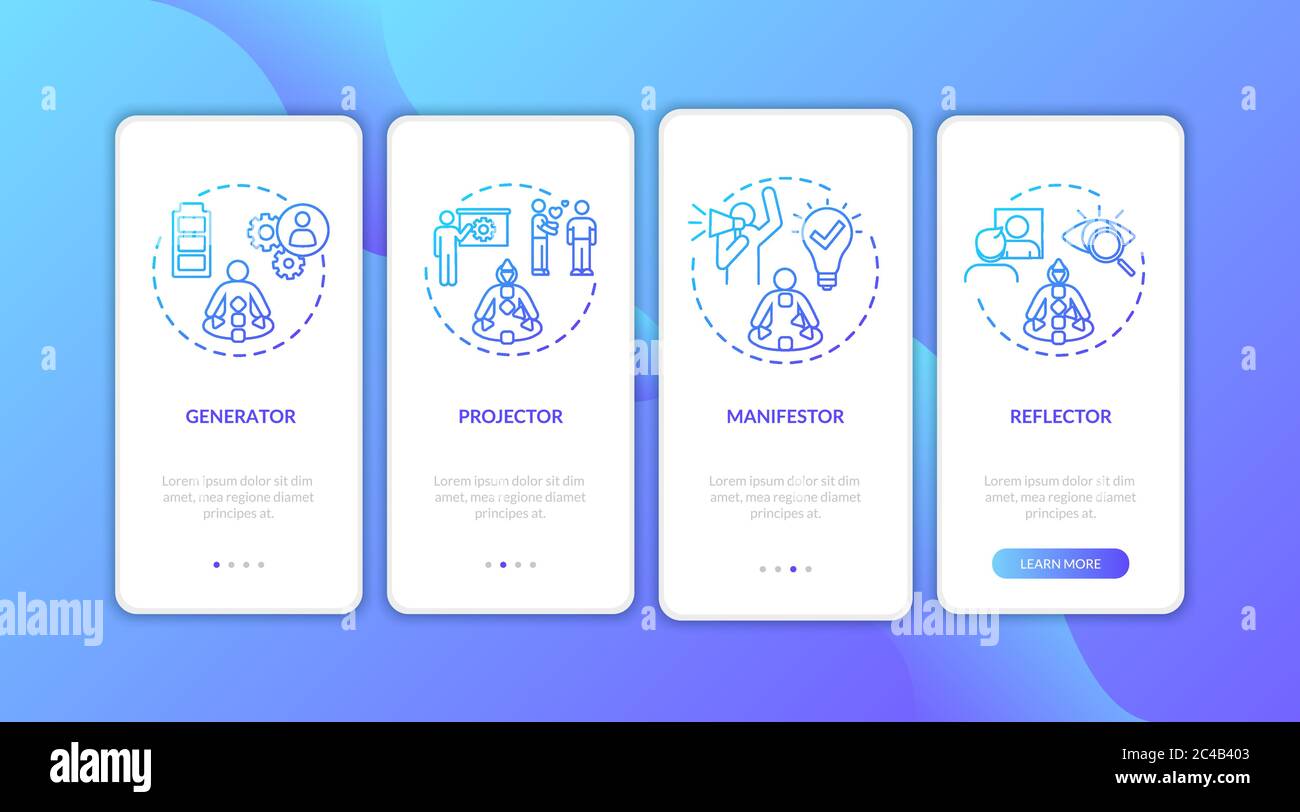 Energy Circulation Type Onboarding Mobile App Page Screen With Concepts Stock Vector Image And Art