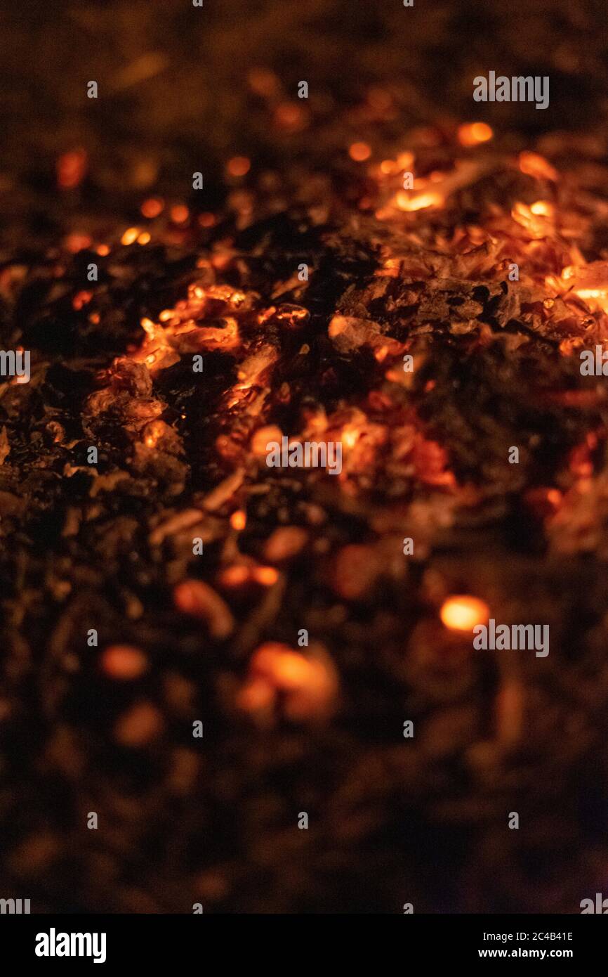 burning ashes texture with a big contrast Stock Photo - Alamy