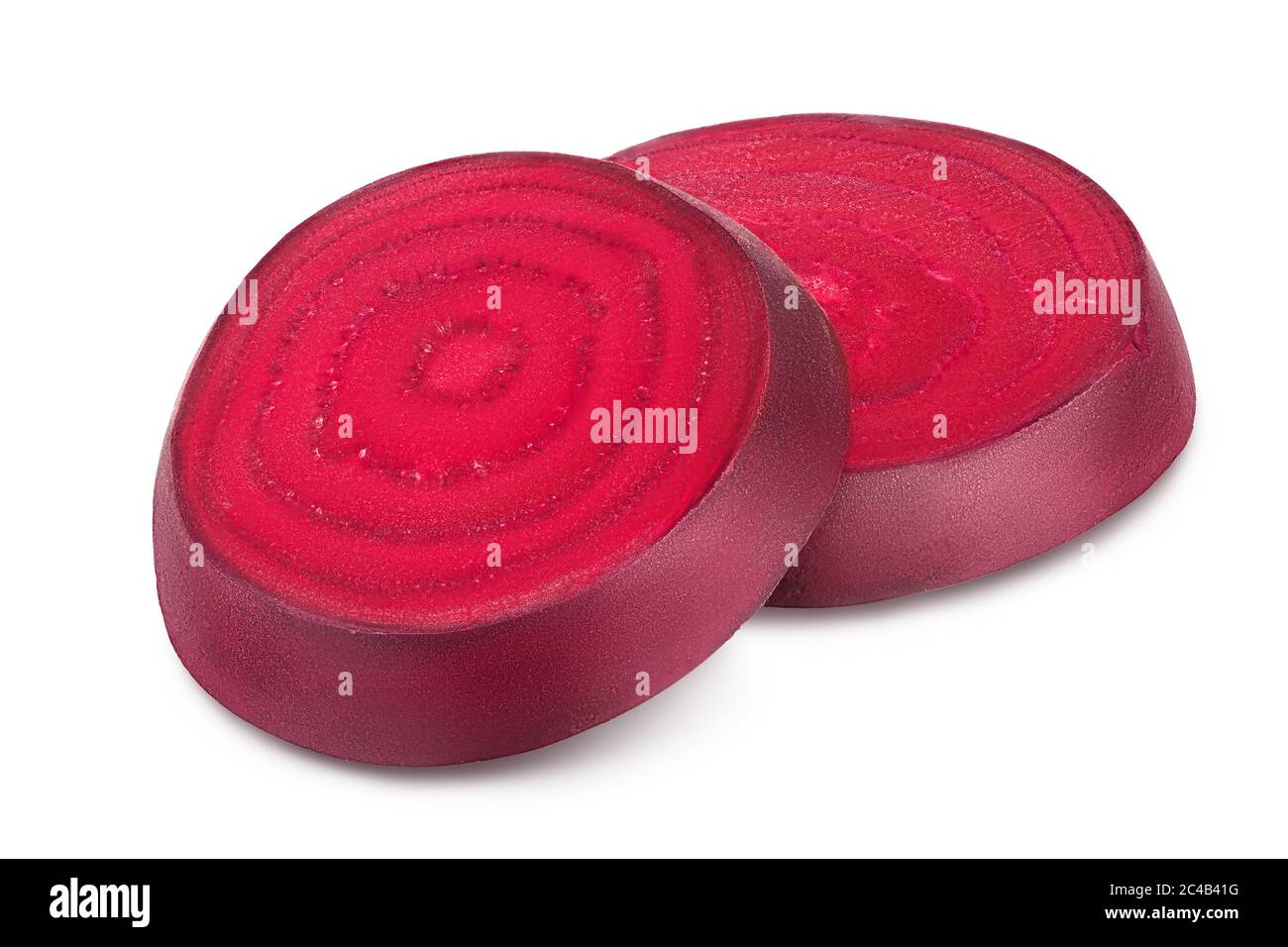 beetroot slice isolated on white background with clipping path and full ...