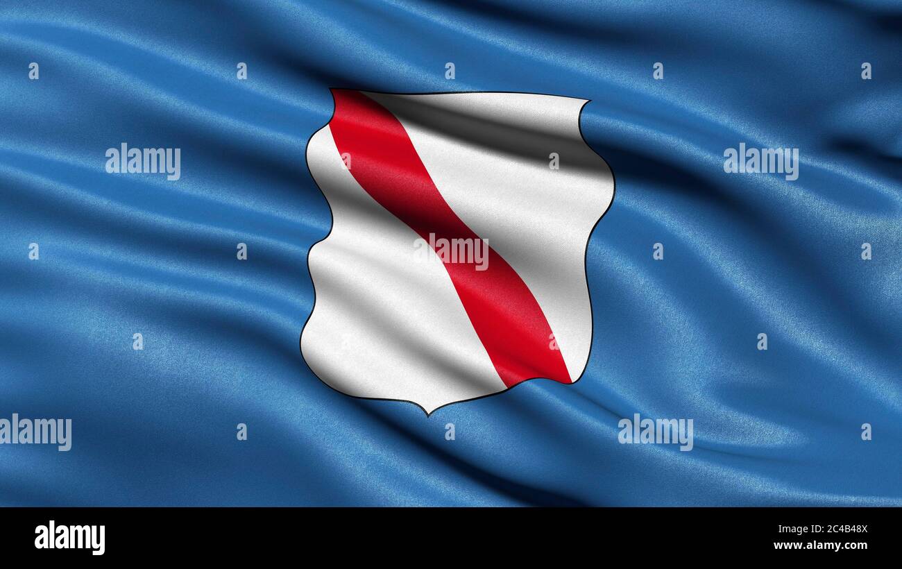 Flag of the State of Campania, Italy, 3D illustration Stock Photo - Alamy