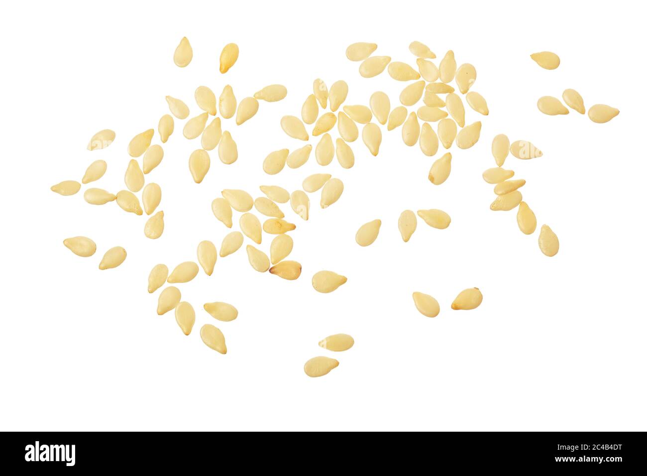 Sesame seeds isolated on white background top view. Flat lay Stock ...