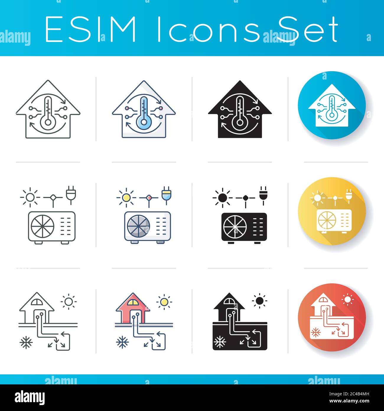 Air conditioning central heating Stock Vector Images - Alamy