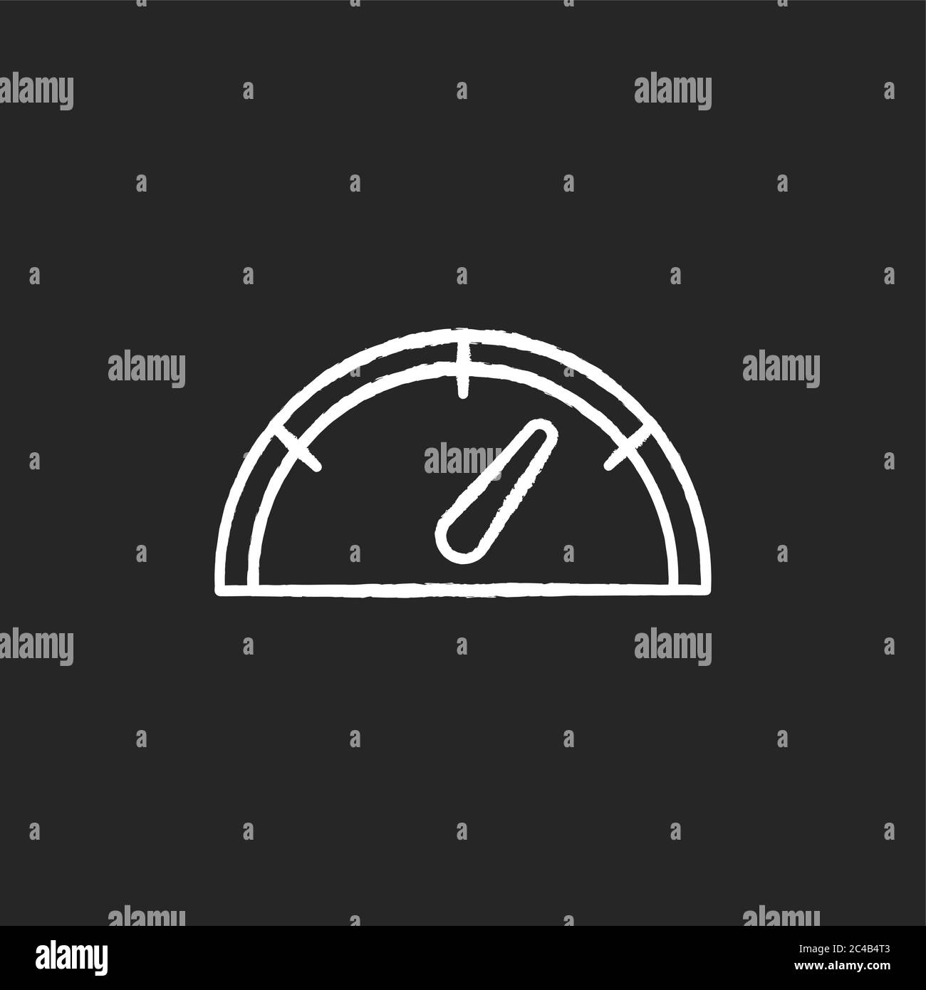 Speedometer chalk white icon on black background Stock Vector Image ...