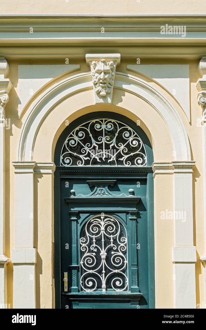 Classicist entrance door, Munich, Upper Bavaria, Bavaria, Germany Stock Photo - Alamy