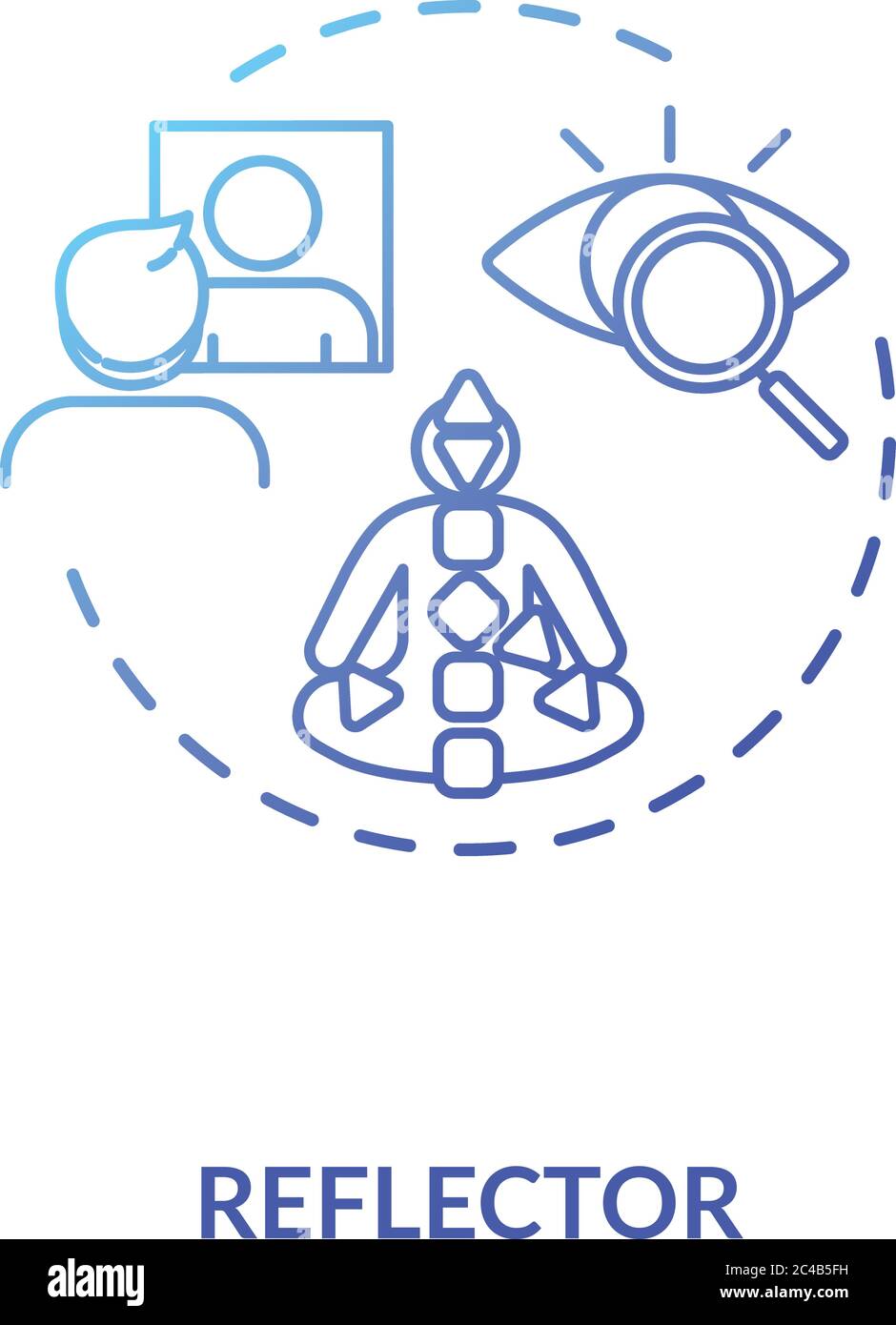 Reflector blue gradient concept icon Stock Vector Image & Art - Alamy