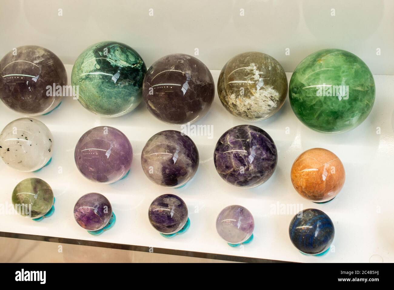 Bright Colorful marble balls as natural mineral rock specimen Stock ...