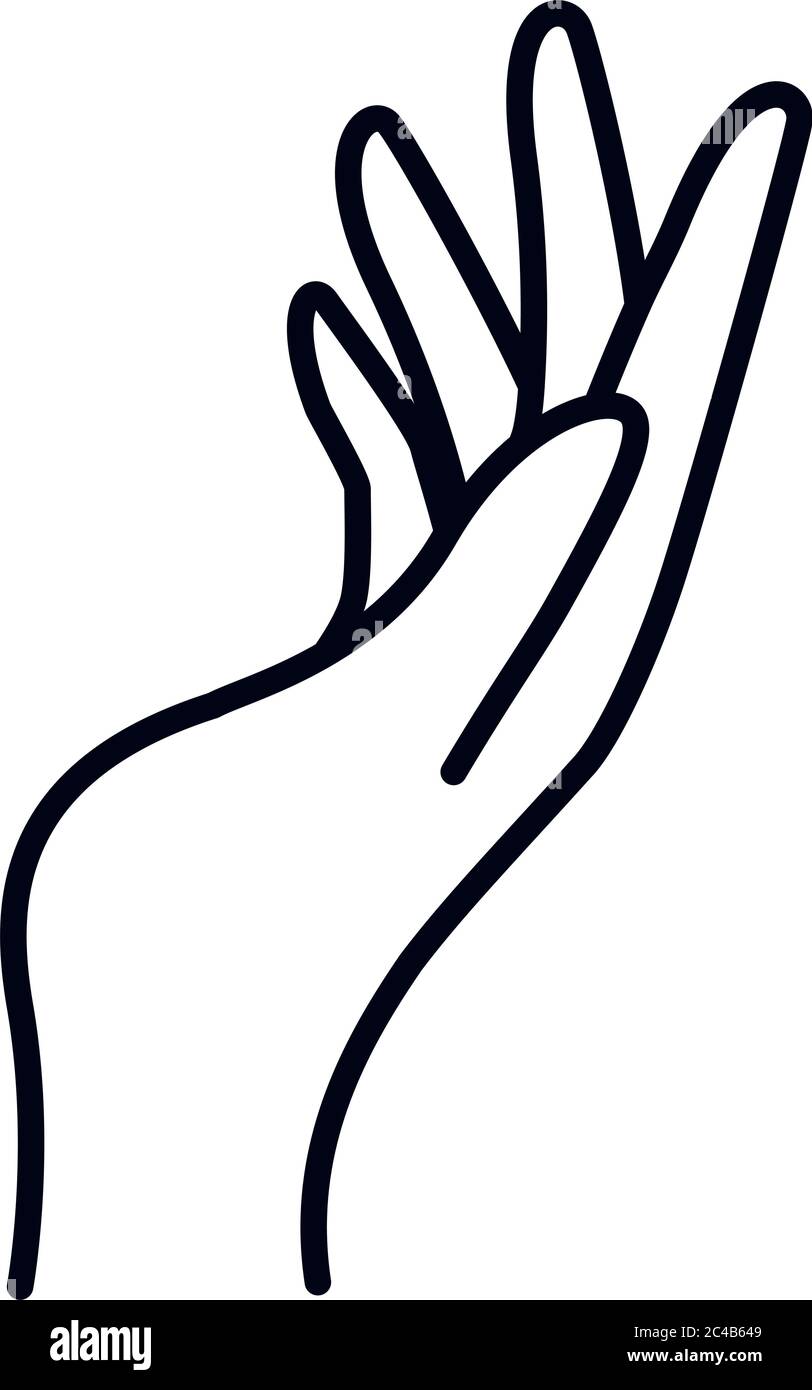 Sign with open hand design of People arm finger person learn ...