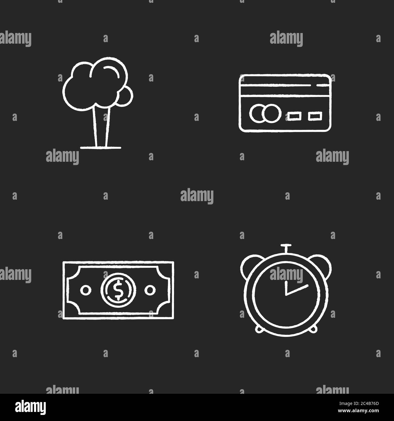 Chalk board set time Stock Vector Images - Alamy