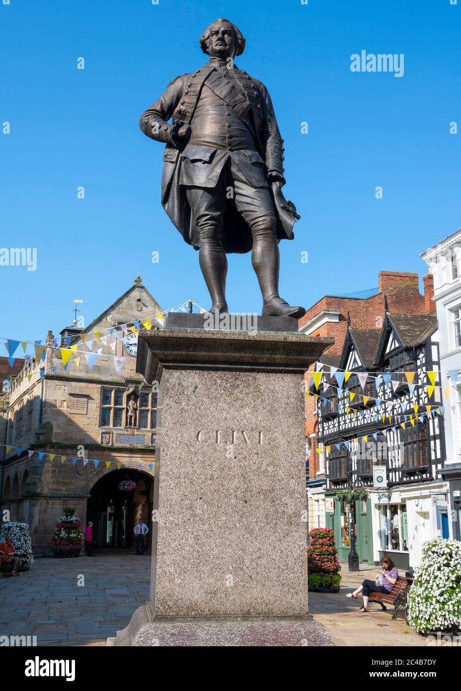 Statue of Robert Clive ('Clive of India') in Shrewsbury Square ...