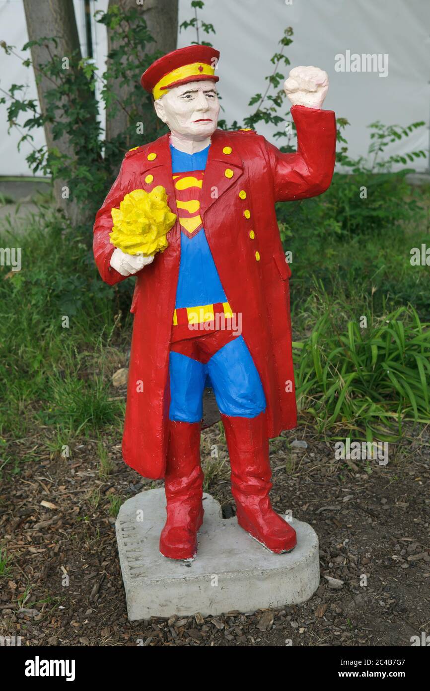 Concrete coloured statue of Soviet military commander Ivan Konev ...