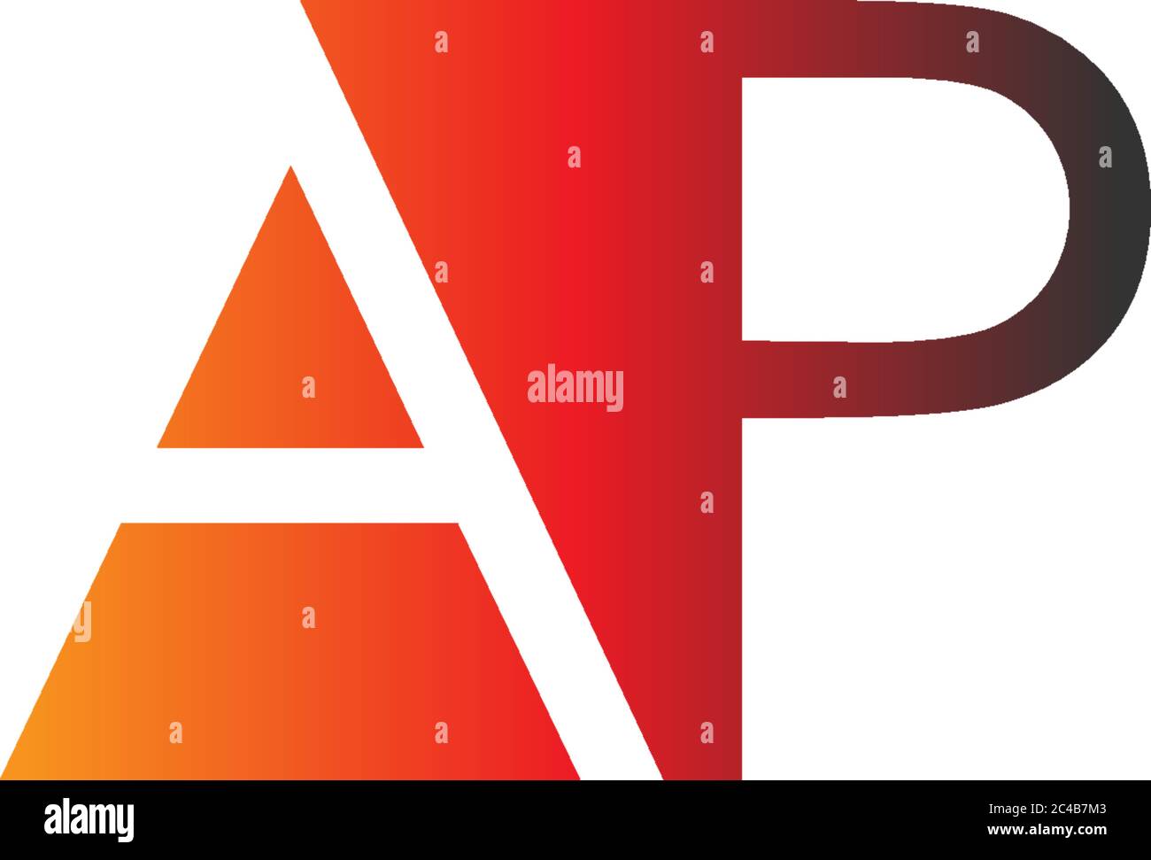 Letter AP logo combination, in gradations color Stock Vector Image ...