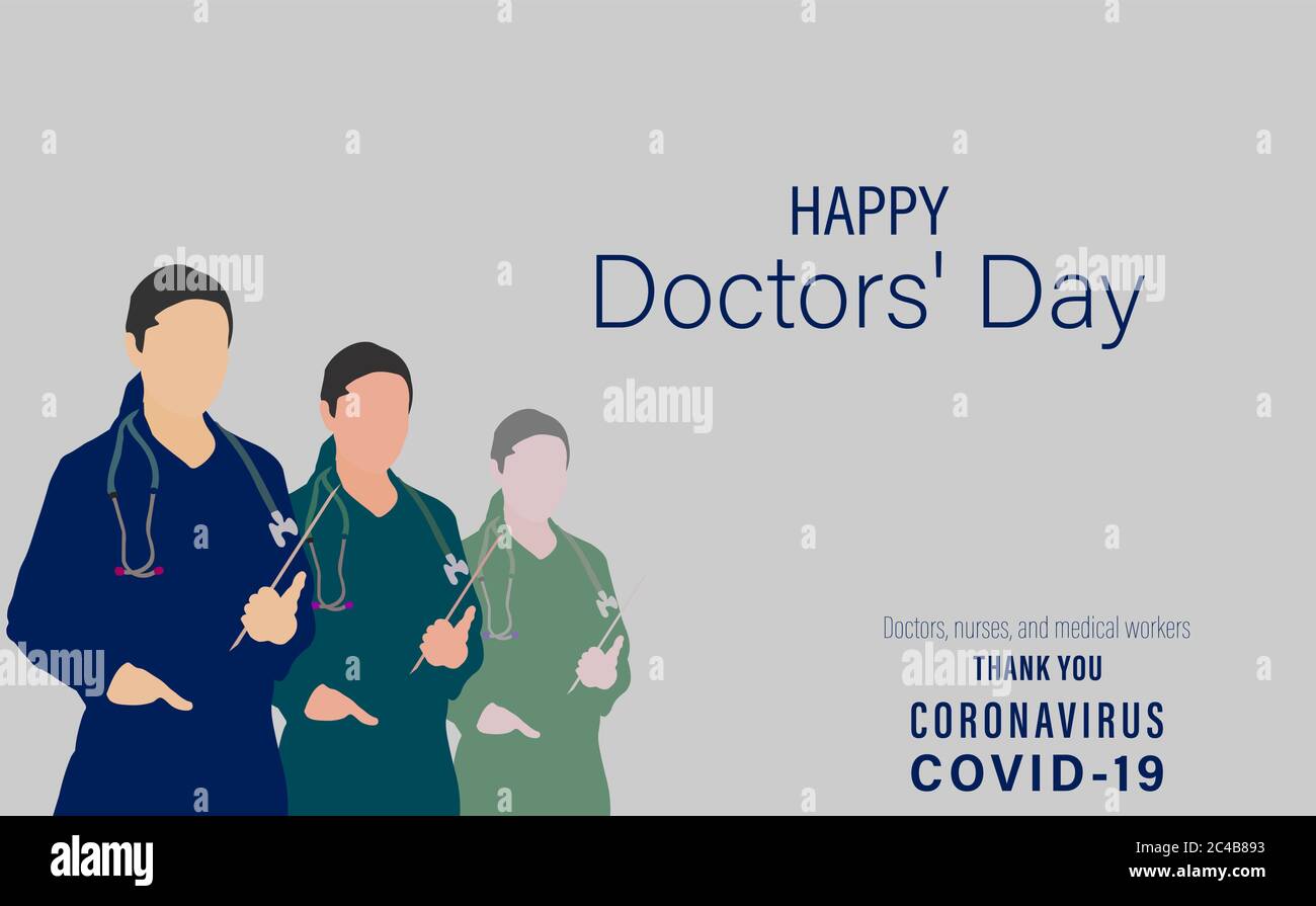 National Doctors Day. A syringe and heartbeat graph for a doctors day ...