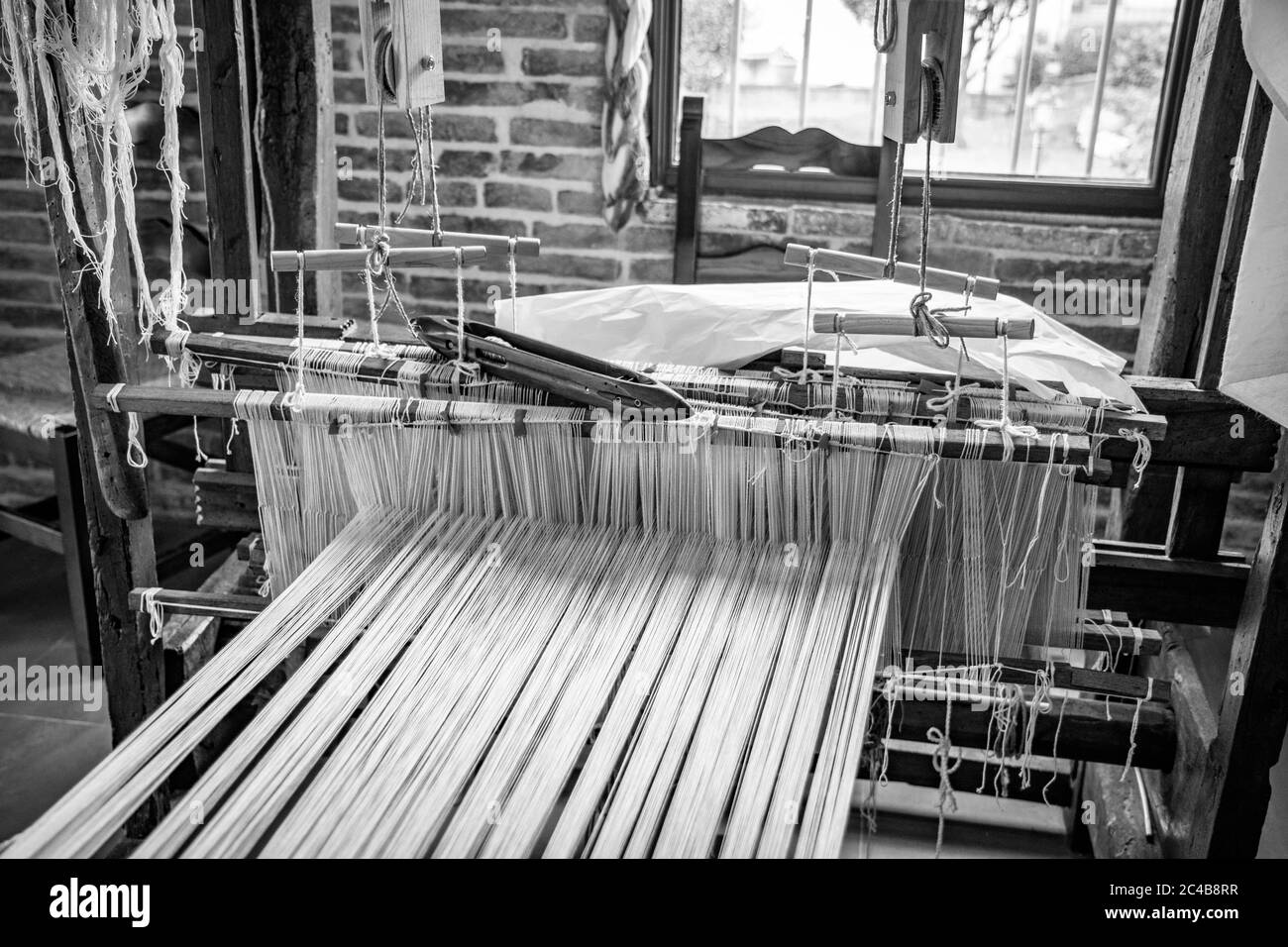 Close up warp and weft Black and White Stock Photos & Images - Alamy