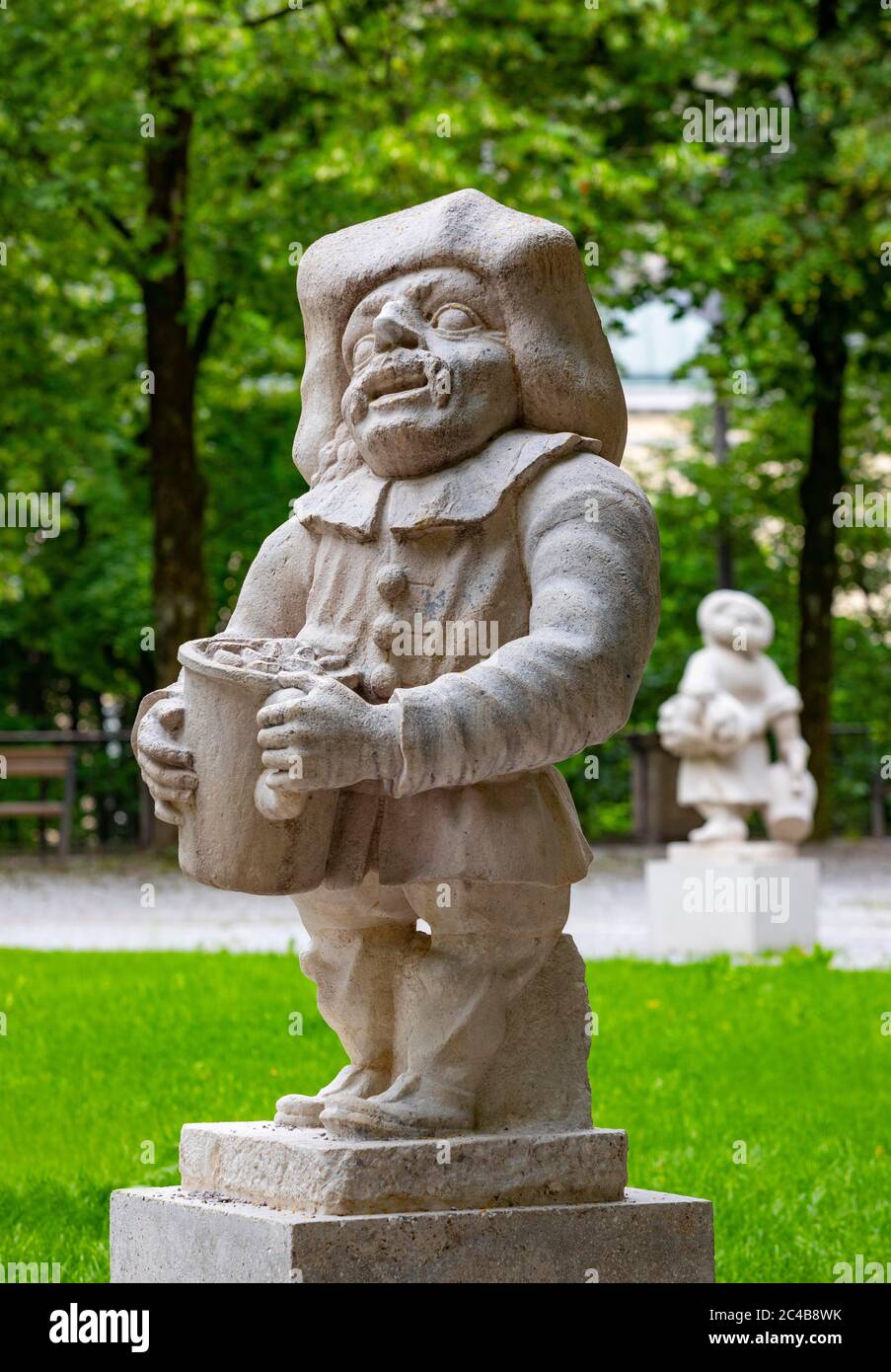 Dwarf with cam pot, dwarf garden, dwarf garden in the Mirabell Garden ...