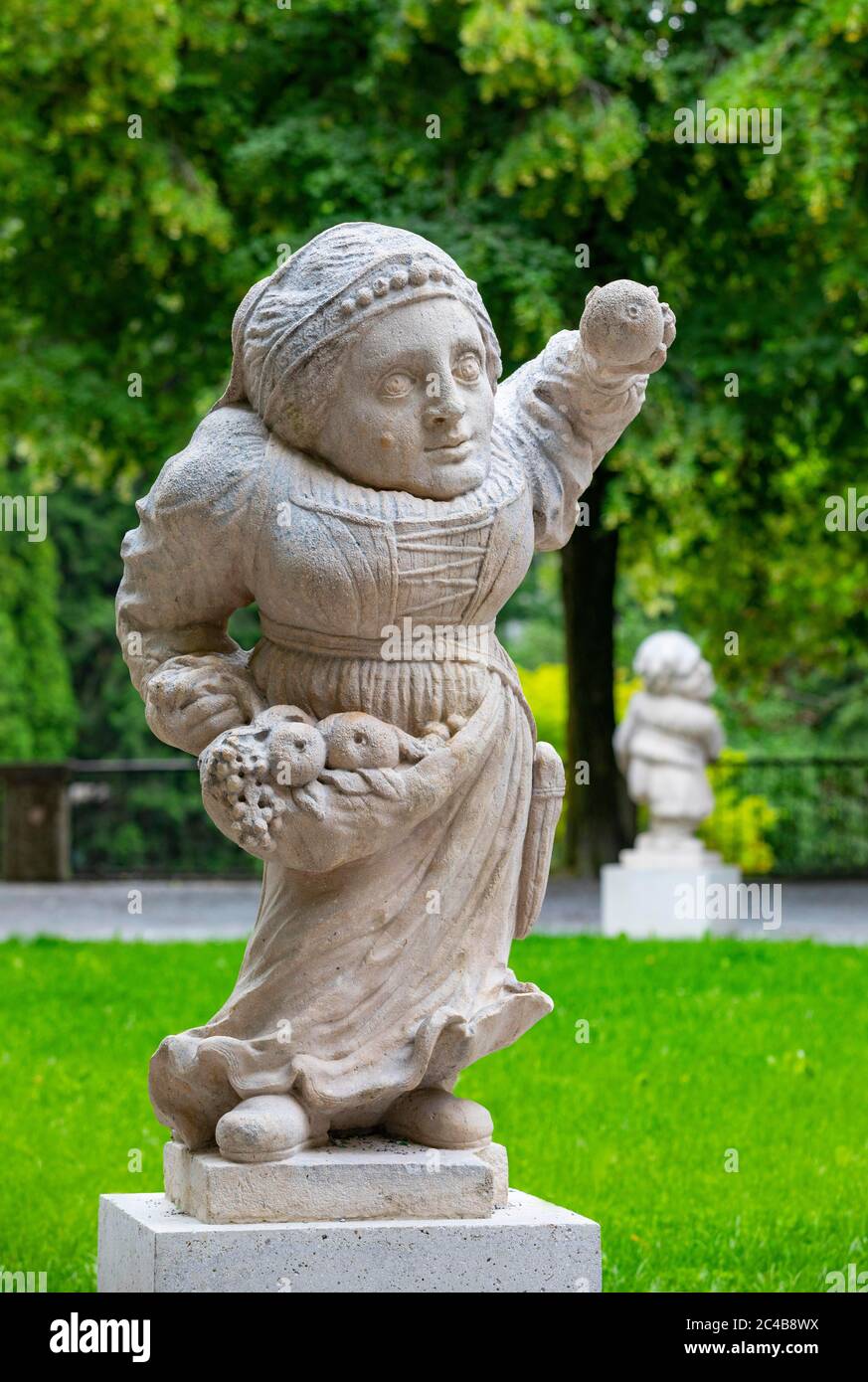 Dwarf with fruit apron, dwarf garden, dwarf garden in the Mirabell ...