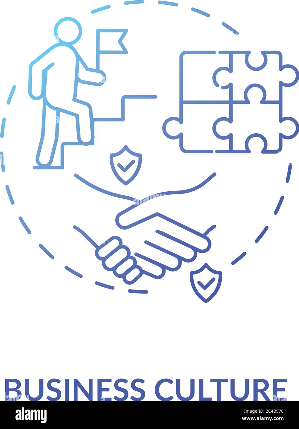 Business culture blue gradient concept icon Stock Vector Image & Art ...