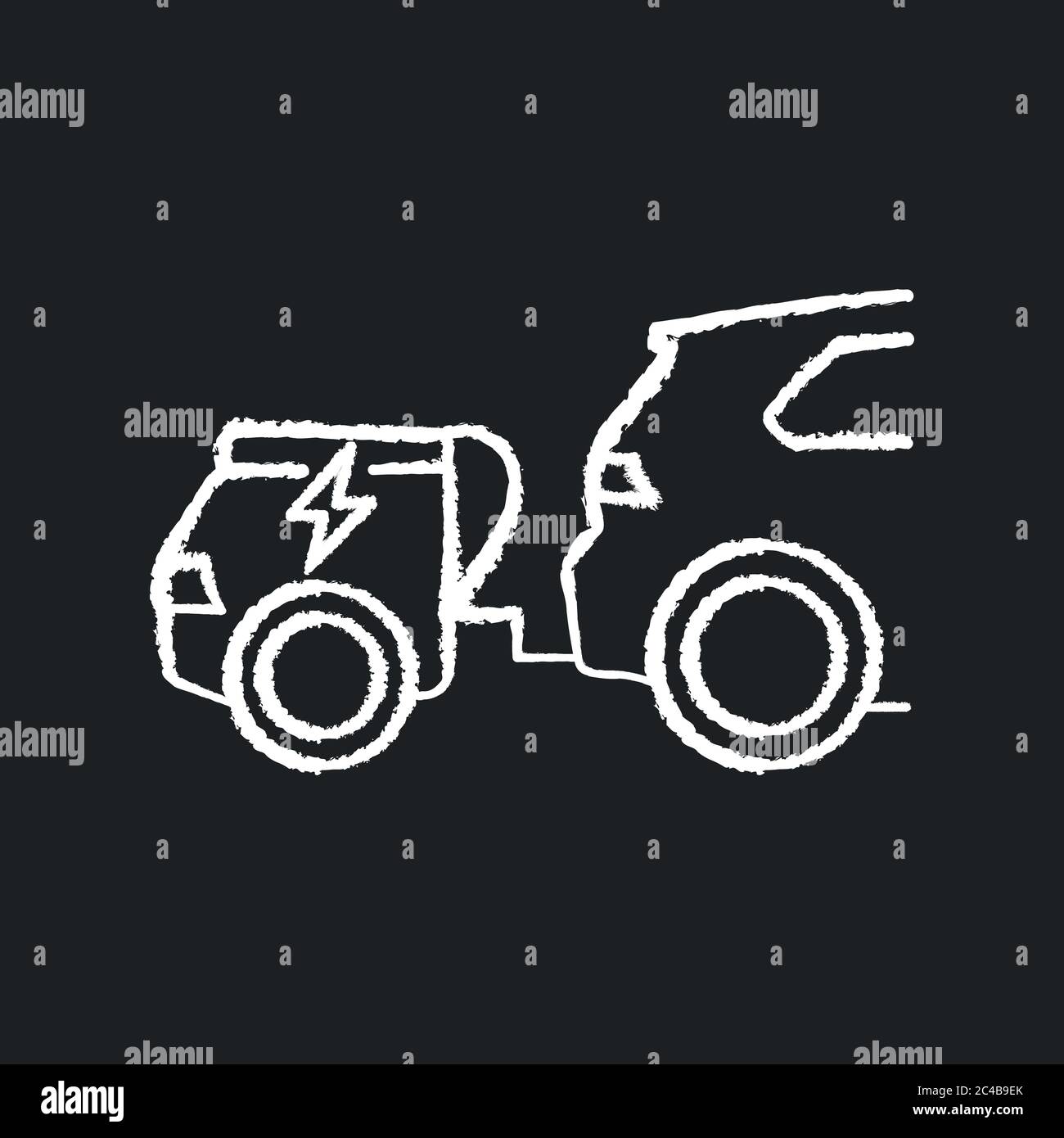 Range extender chalk white icon on black background Stock Vector Image ...