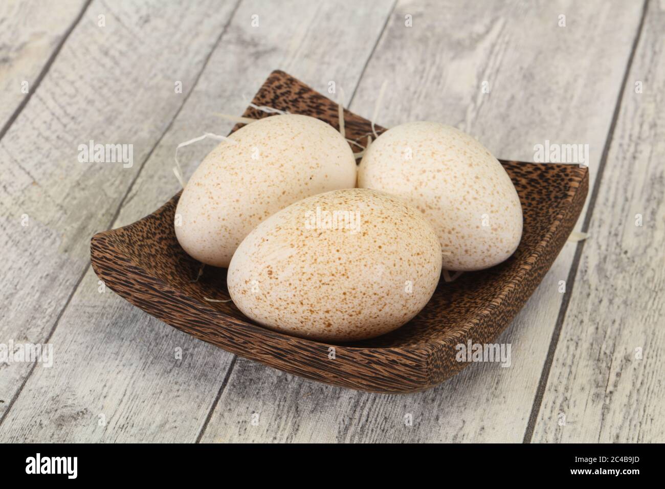 Three big raw turkey egg ready for cooking Stock Photo - Alamy