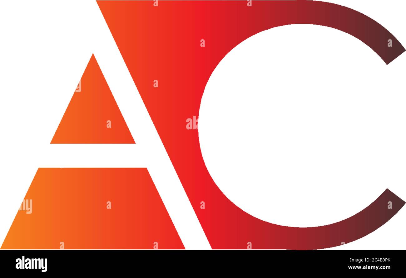 Letter AC logo combination, in gradations color Stock Vector Image ...